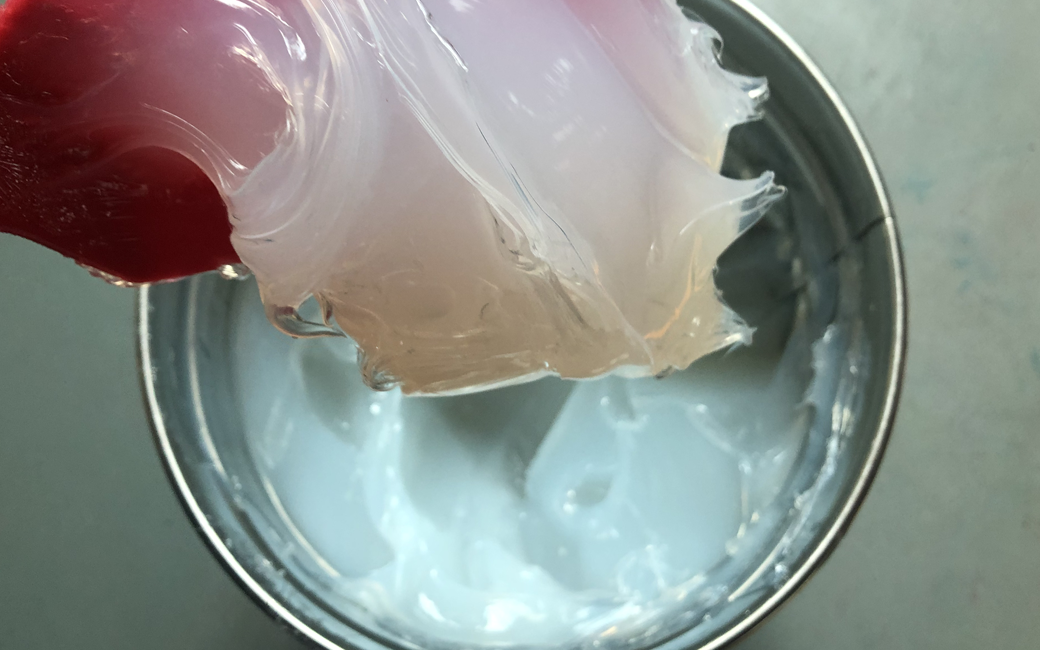 Natural drying silicone on shoelace - Silicone Ink